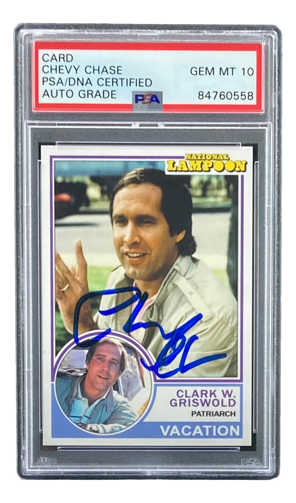 Chevy Chase Signed National Lampoon's Vacation Trading Card PSA/DNA Gem ...