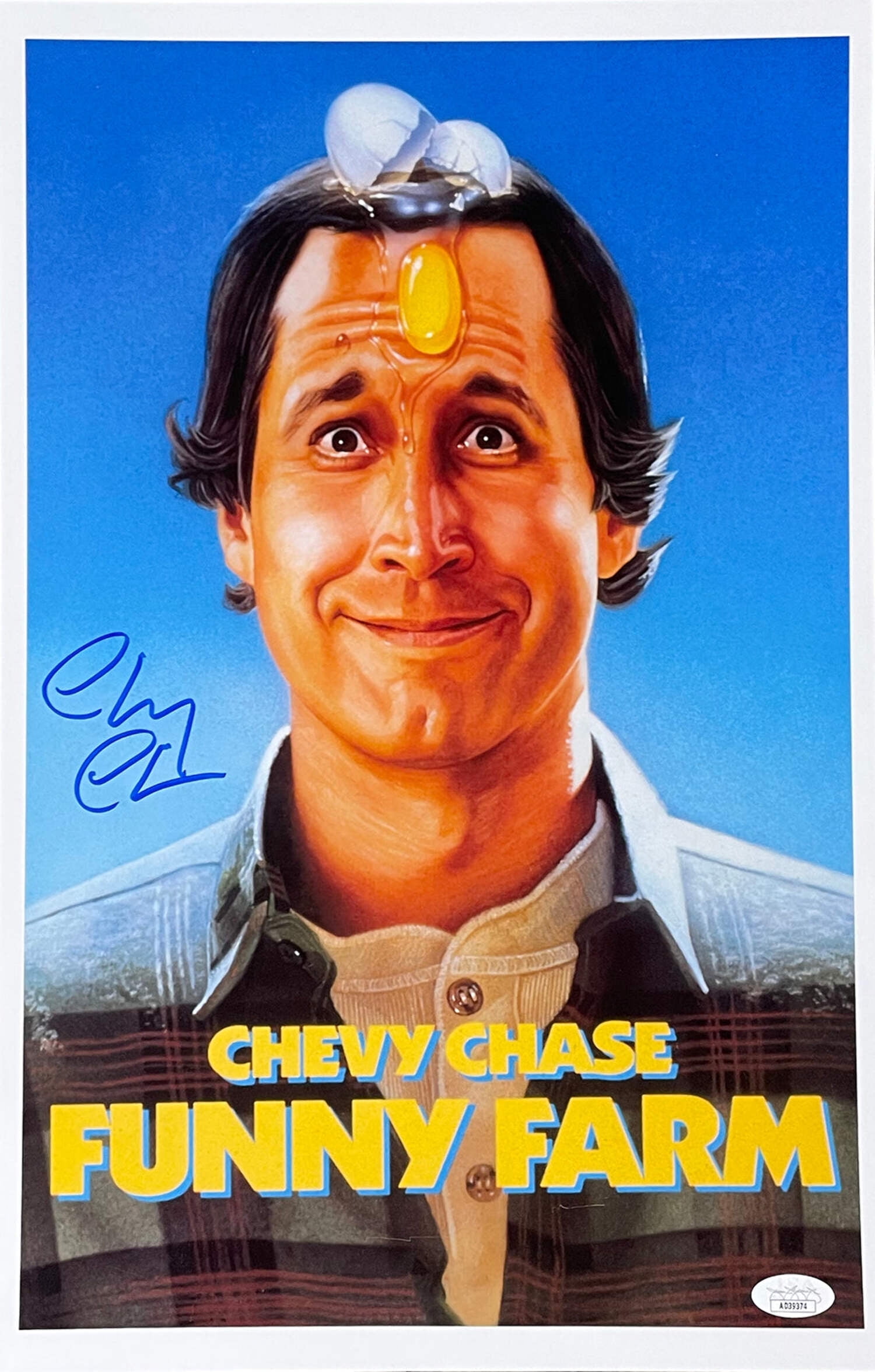 Chevy Chase Signed Funny Farm 11x17 Movie Poster Photo JSA - Walmart.com