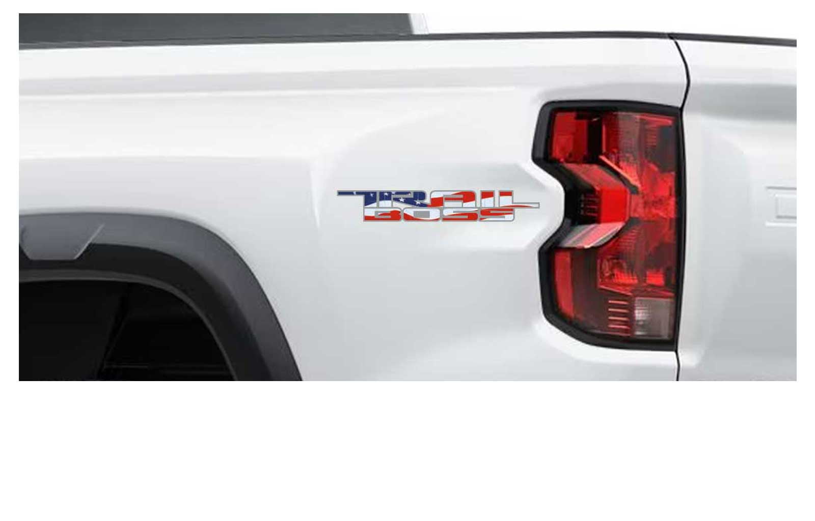 Chevy Colorado American Flag TRAIL BOSS Bedside Decals 2023-2025 Set of ...