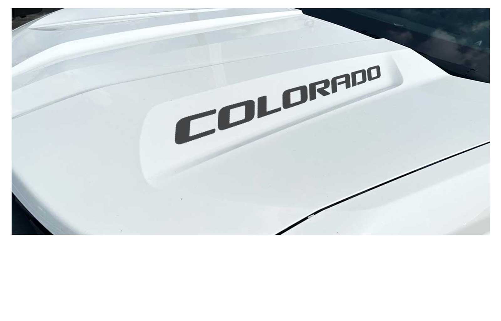 Chevy Colorado Matte Black Hood Lettering Decals 2023-2025 Set of 2 GM ...