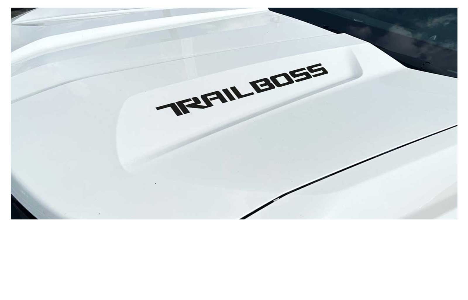 Chevy Colorado Matte Black Trail Boss Hood Lettering Decals 2023-2025 ...
