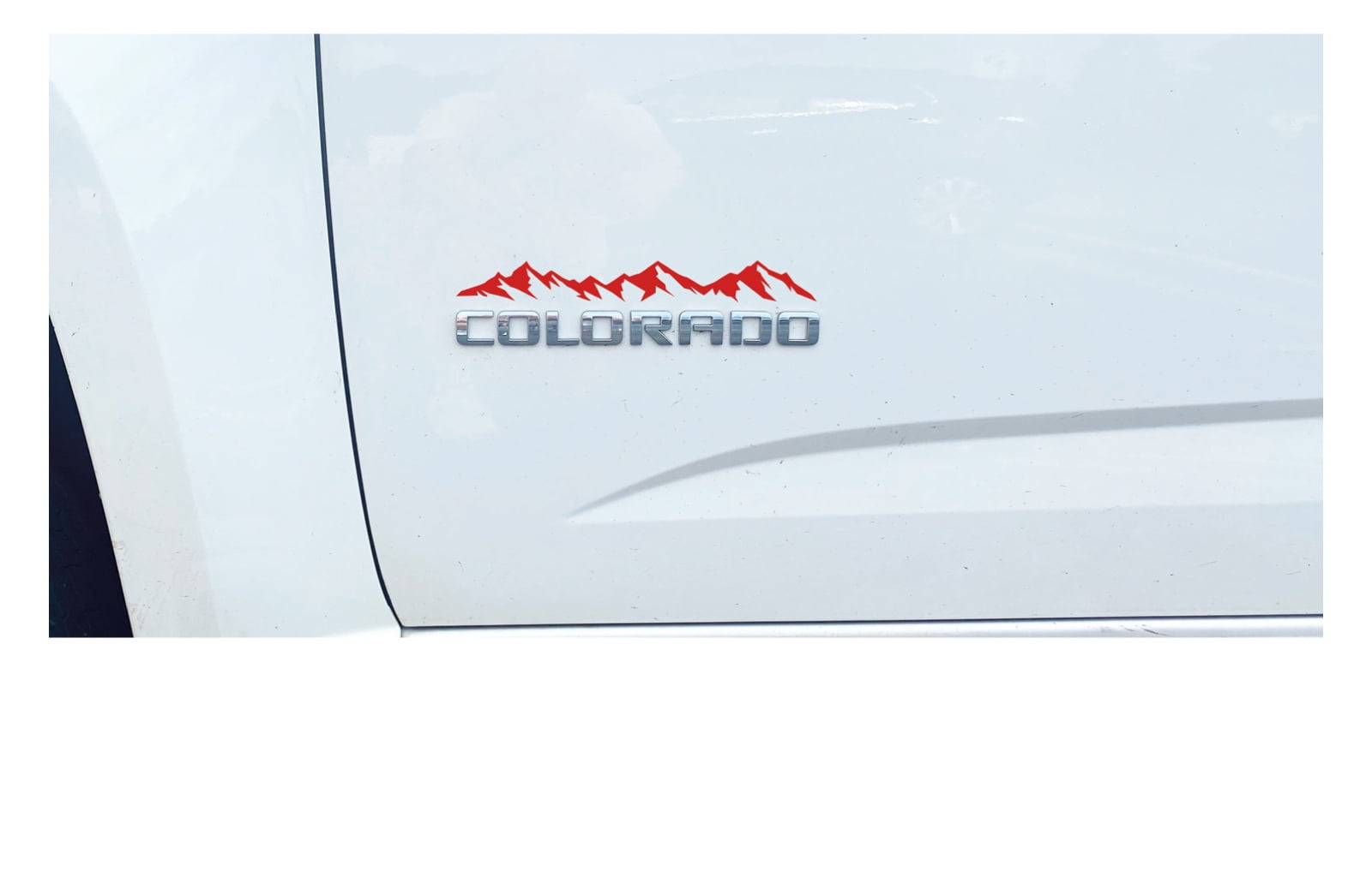 Chevy Colorado Red Mountain Range Emblem Enhancement Decals 2015-2021 ...