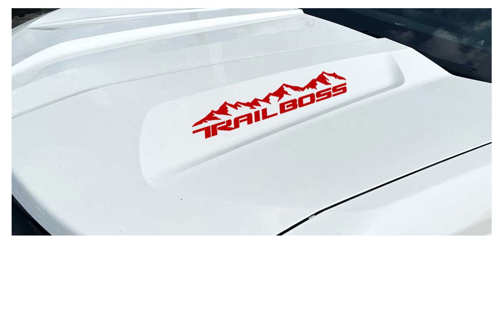 Chevy Colorado Red Mountain Trail Boss Lettering Hood Decals 2023-2025 ...