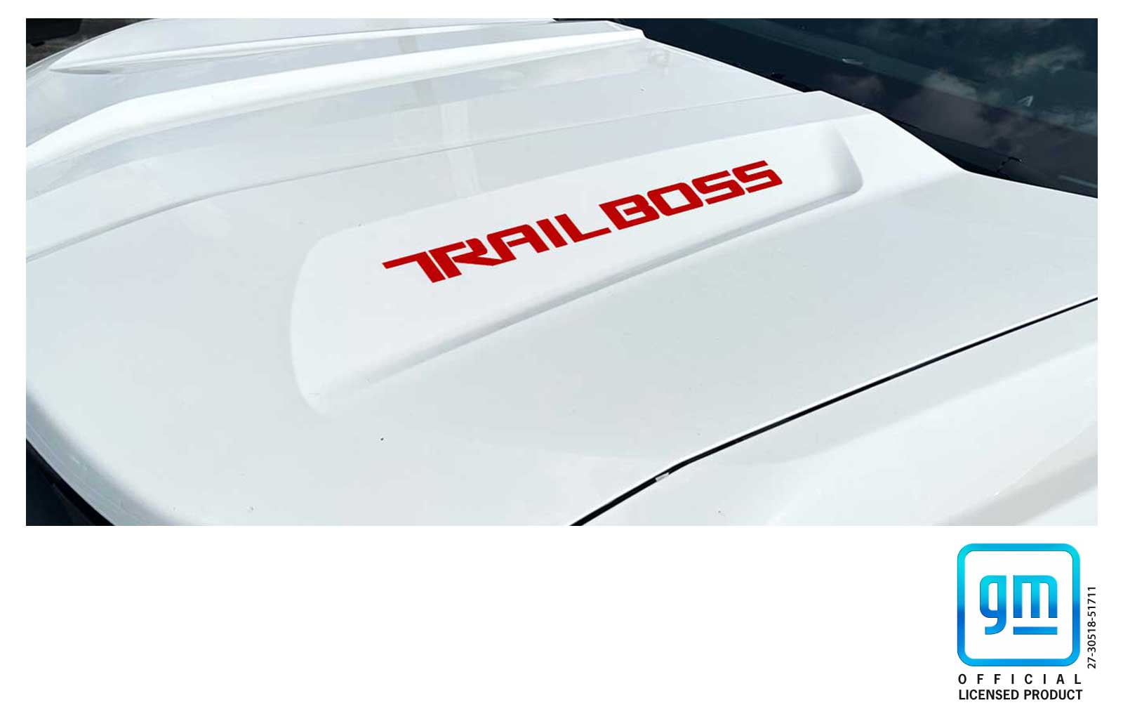 Chevy Colorado Red Trail Boss Hood Lettering Decals 2023-2025 Set of 2 ...