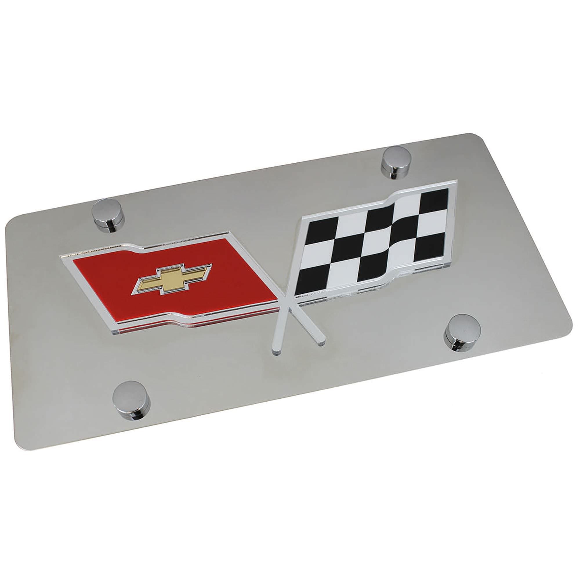 Chevy Corvette C3 Logo License Plate (Chrome) - Walmart.com