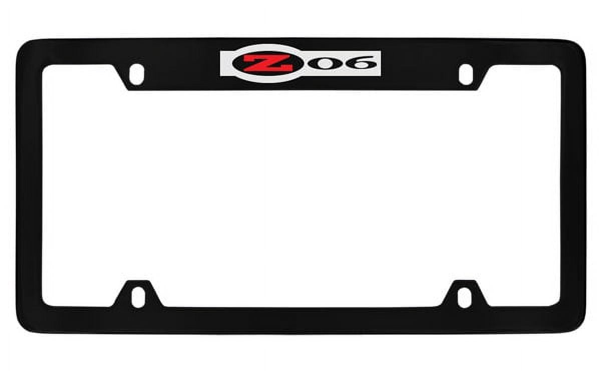 Chevy Corvette C5 Zo6 Black Coated Metal Top Engraved License Plate ...