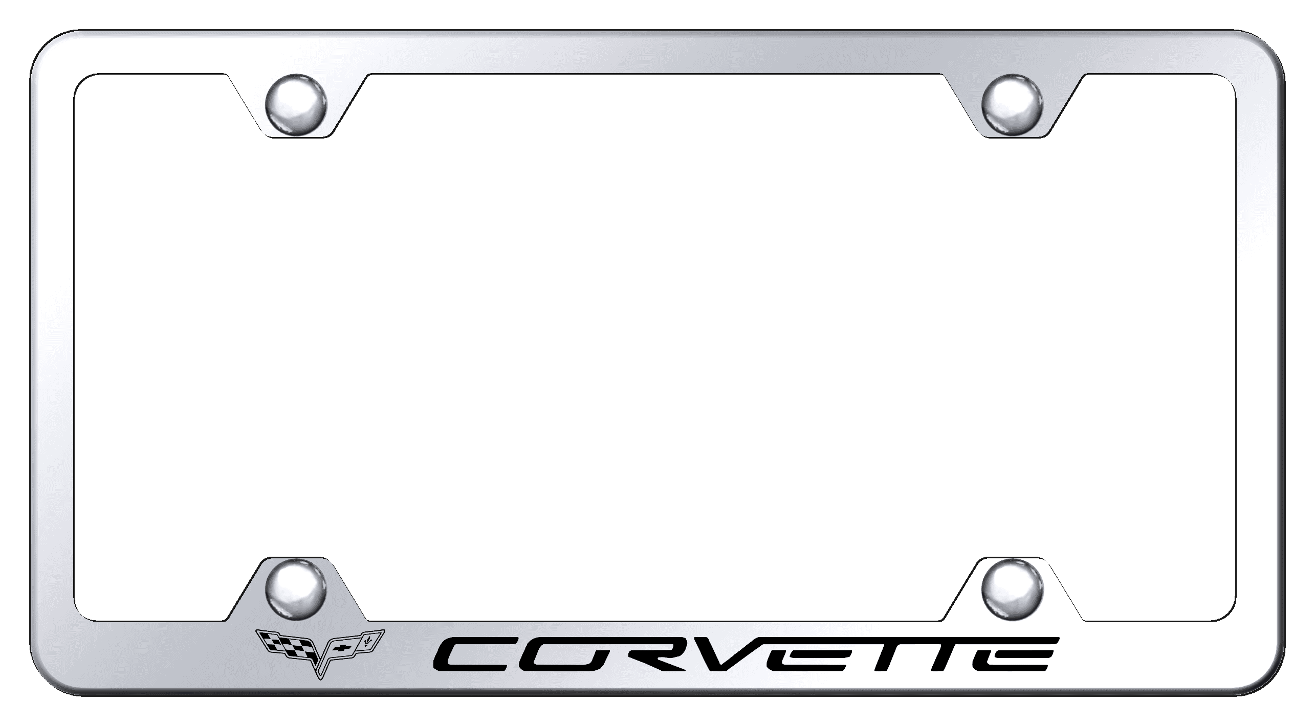 Chevy Corvette C6 Laser Etched Logo Wide Body License Plate Frame ...