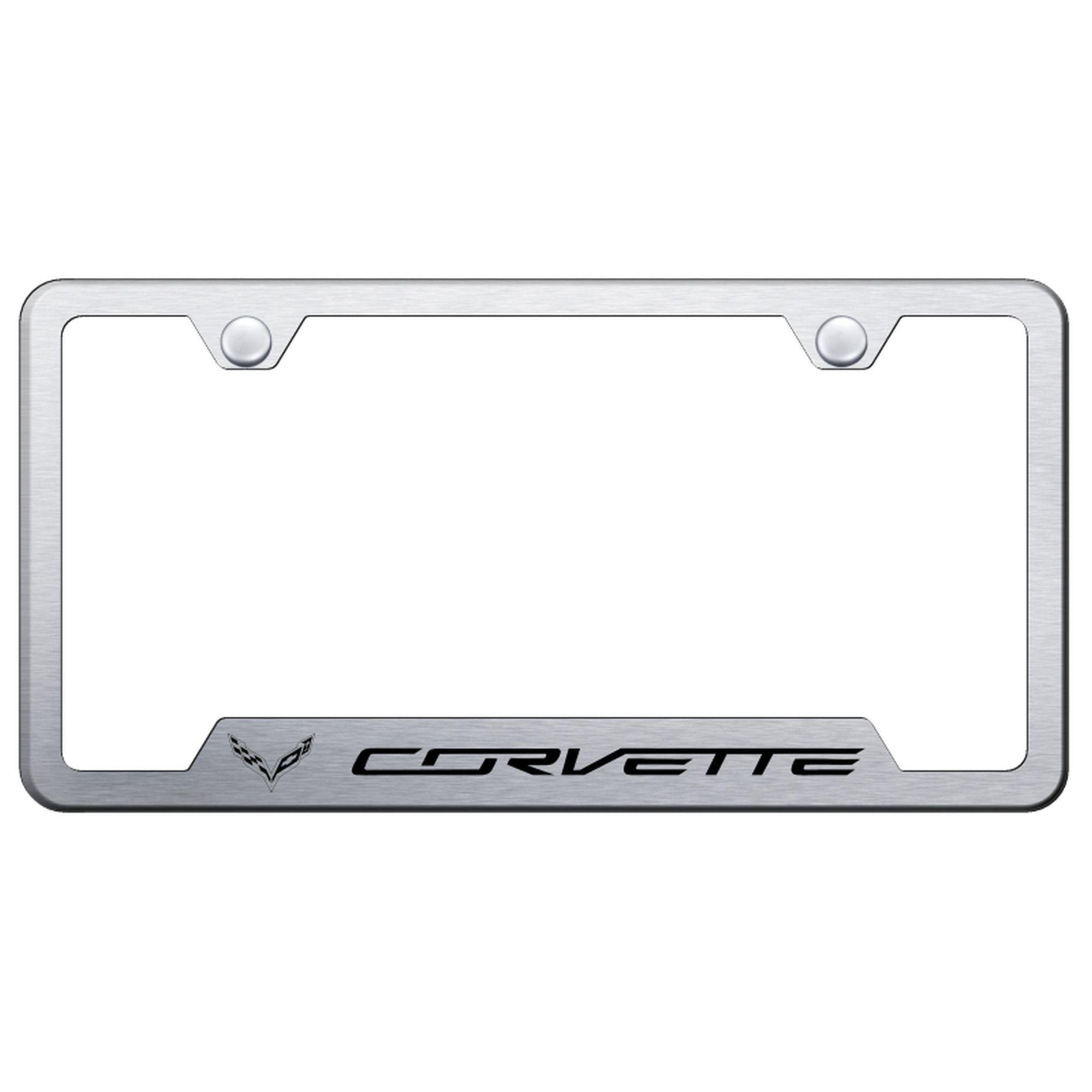 Chevy Corvette C7 Laser Etched Logo Cut-Out License Plate Frame ...