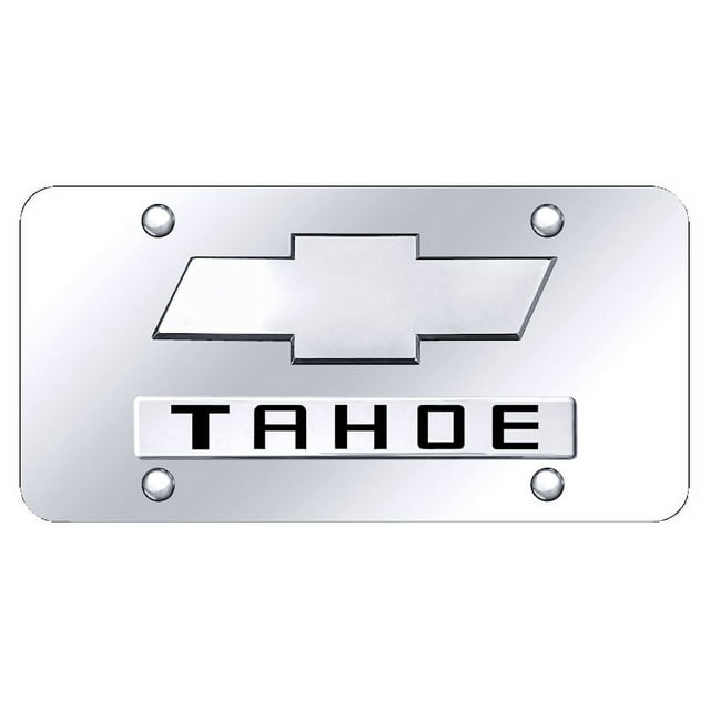 Chevy Dual New Logo Tahoe License Plate (Chrome) - Walmart.com
