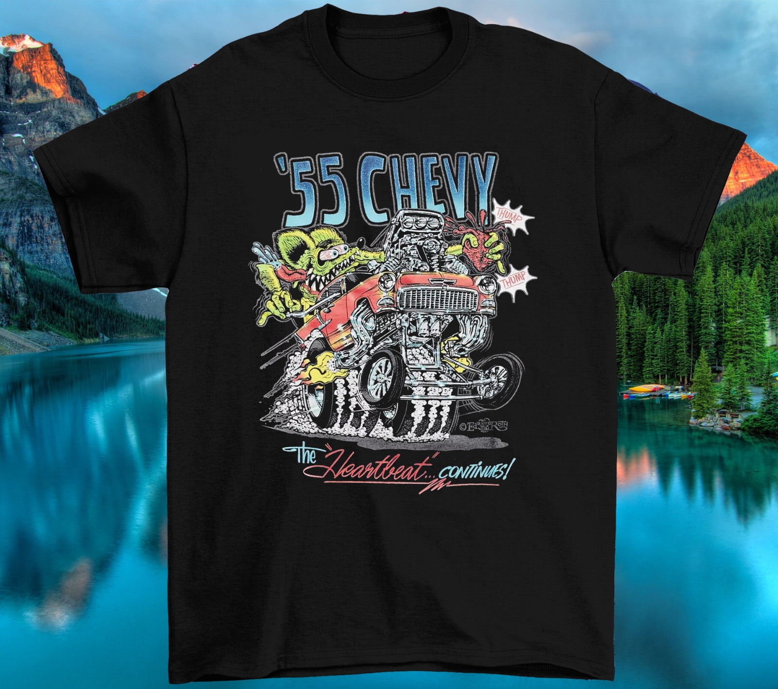 Chevy Ed Big Daddy Roth Rat Fink Black T Shirt Size S-5XL UR939 ...