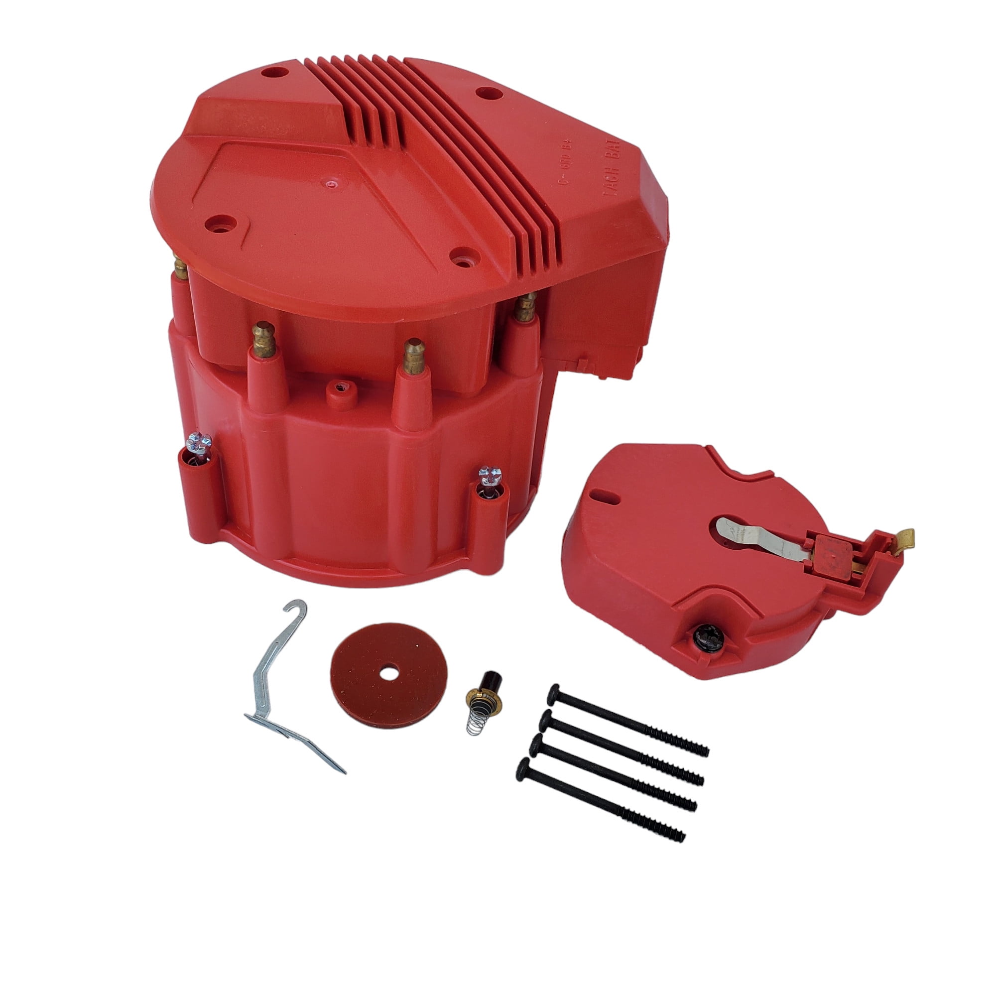 Chevy GM Red HEI Large Distributor Cap Rotor Kit SBC BBC 305 327 350 ...