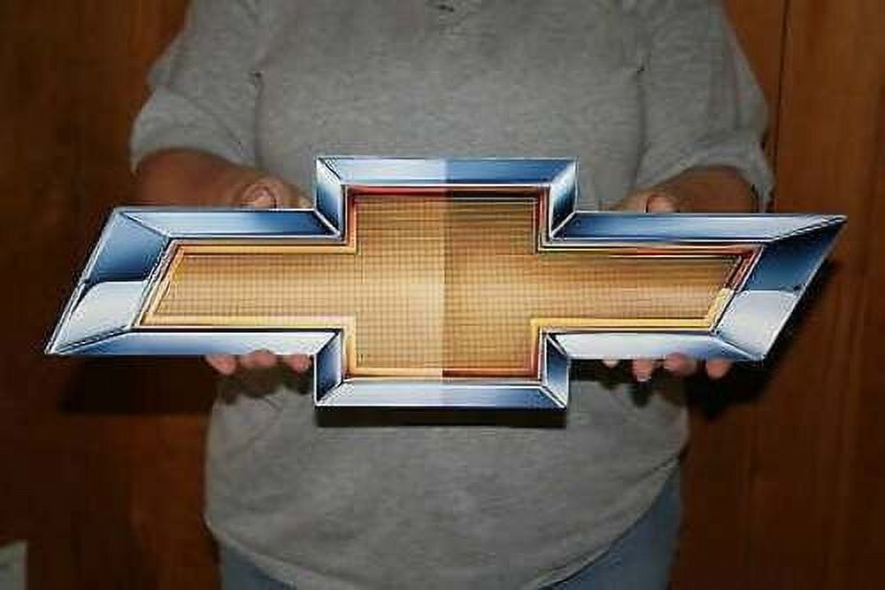 Chevy GM Yellow Gold Bowtie Emblem Steel Sign 35" x 11" - Walmart.com