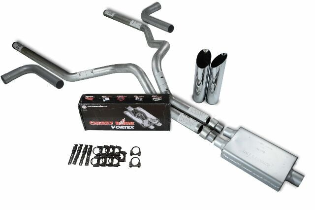 Chevy GMC 1500 15-18 3" Dual Exhaust Kits Cherry Bomb Vortex Slash Tips ...