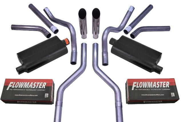 Chevy GMC C10 63-72 2.5" Dual Exhaust Kits Flowmaster 50 Series Slash ...