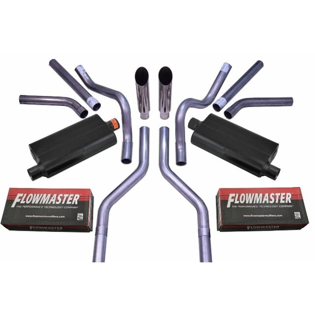 Chevy GMC C10 63-72 2.5" Dual Exhaust Kits Flowmaster 50 Series Slash ...