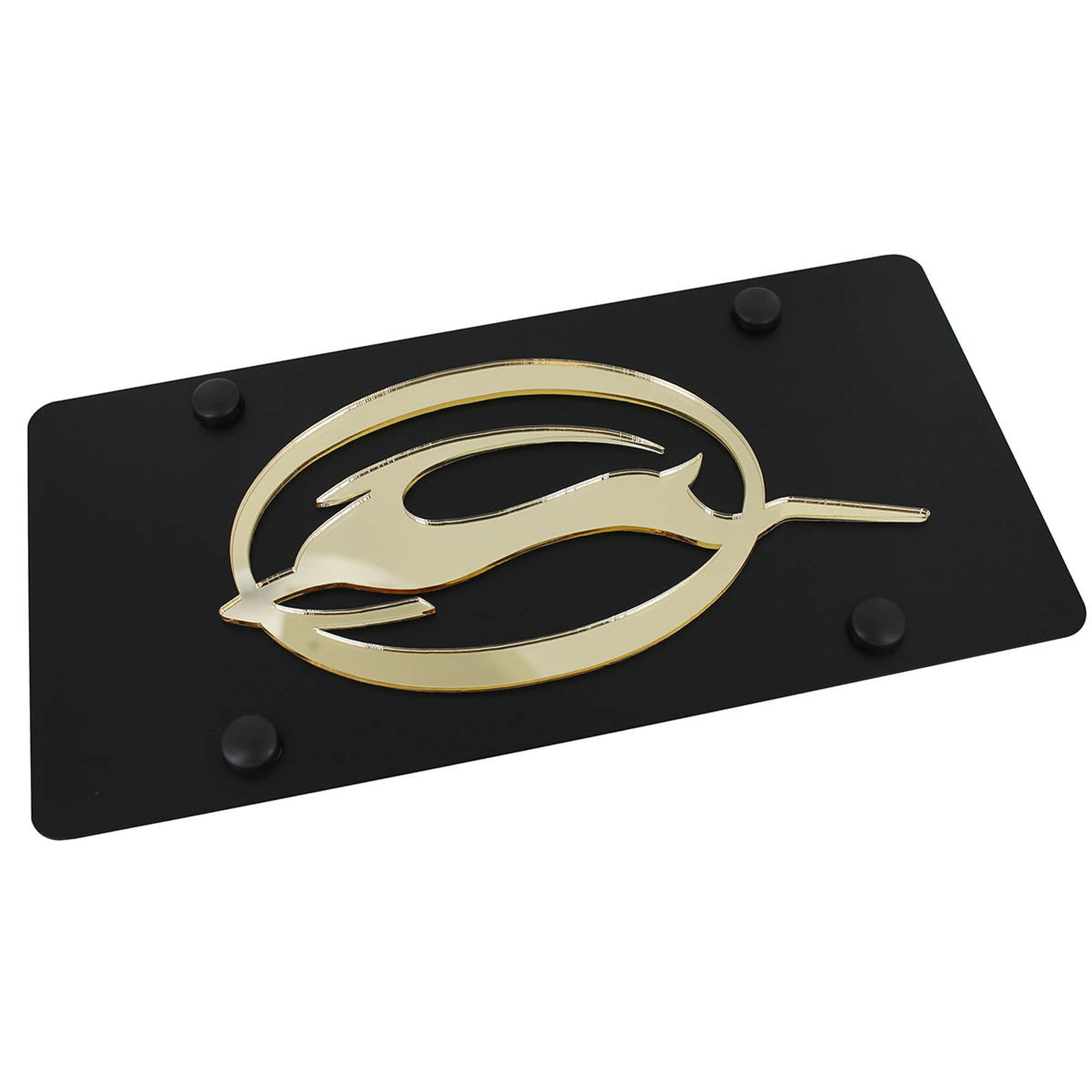 Chevy Impala Logo License Plate (Gold on Black) - Walmart.com
