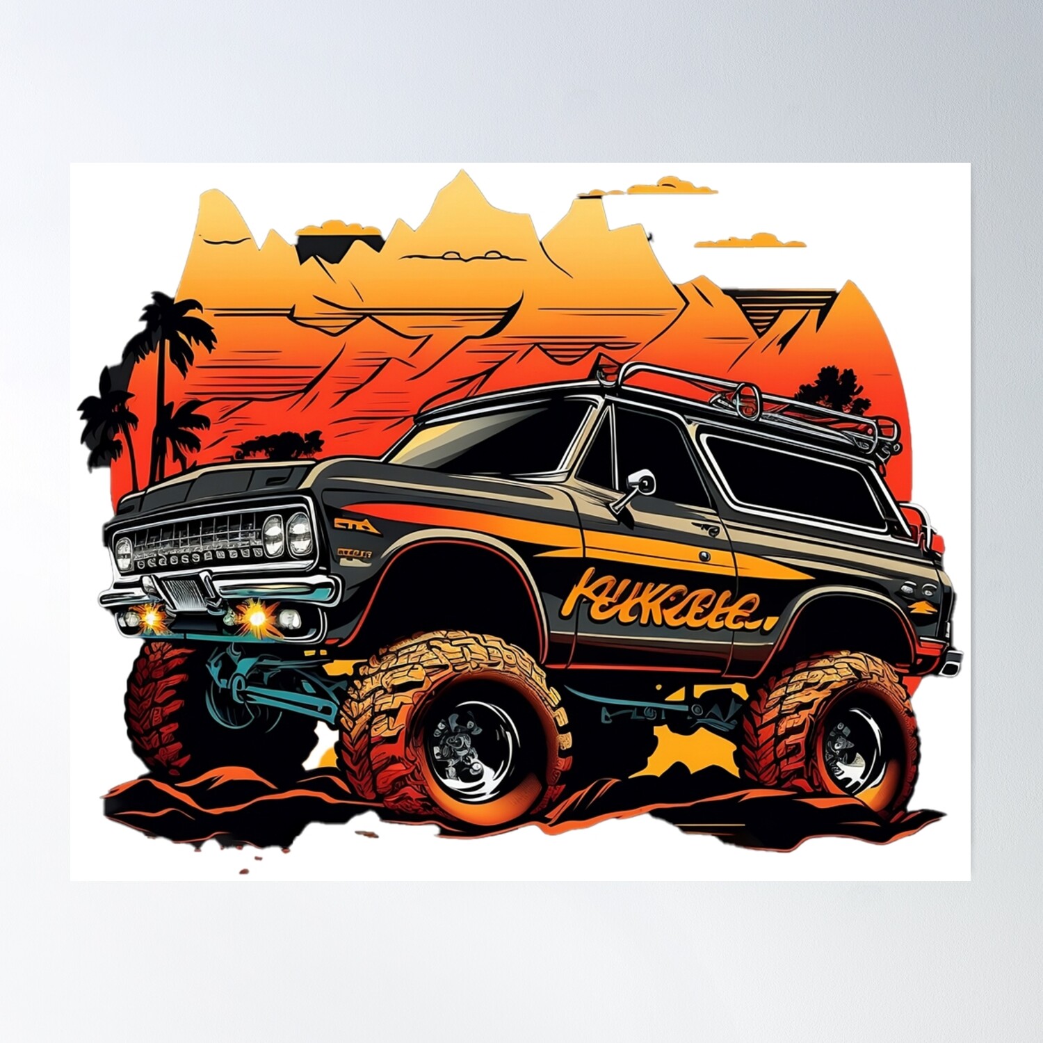 Chevy K5 Blazer Rock Crawler Poster Wall Art, Modern Wall Decor, 8x12 ...