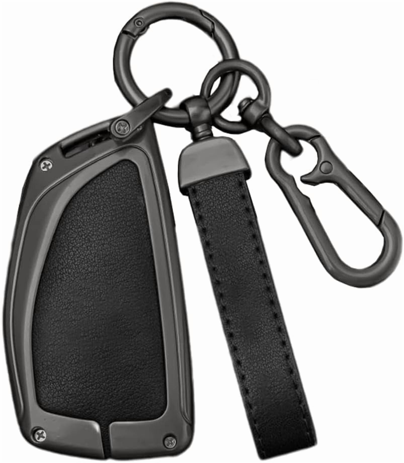 for Chevy Key Fob Cover, Alloy and Leather Car Key Case Protector for ...