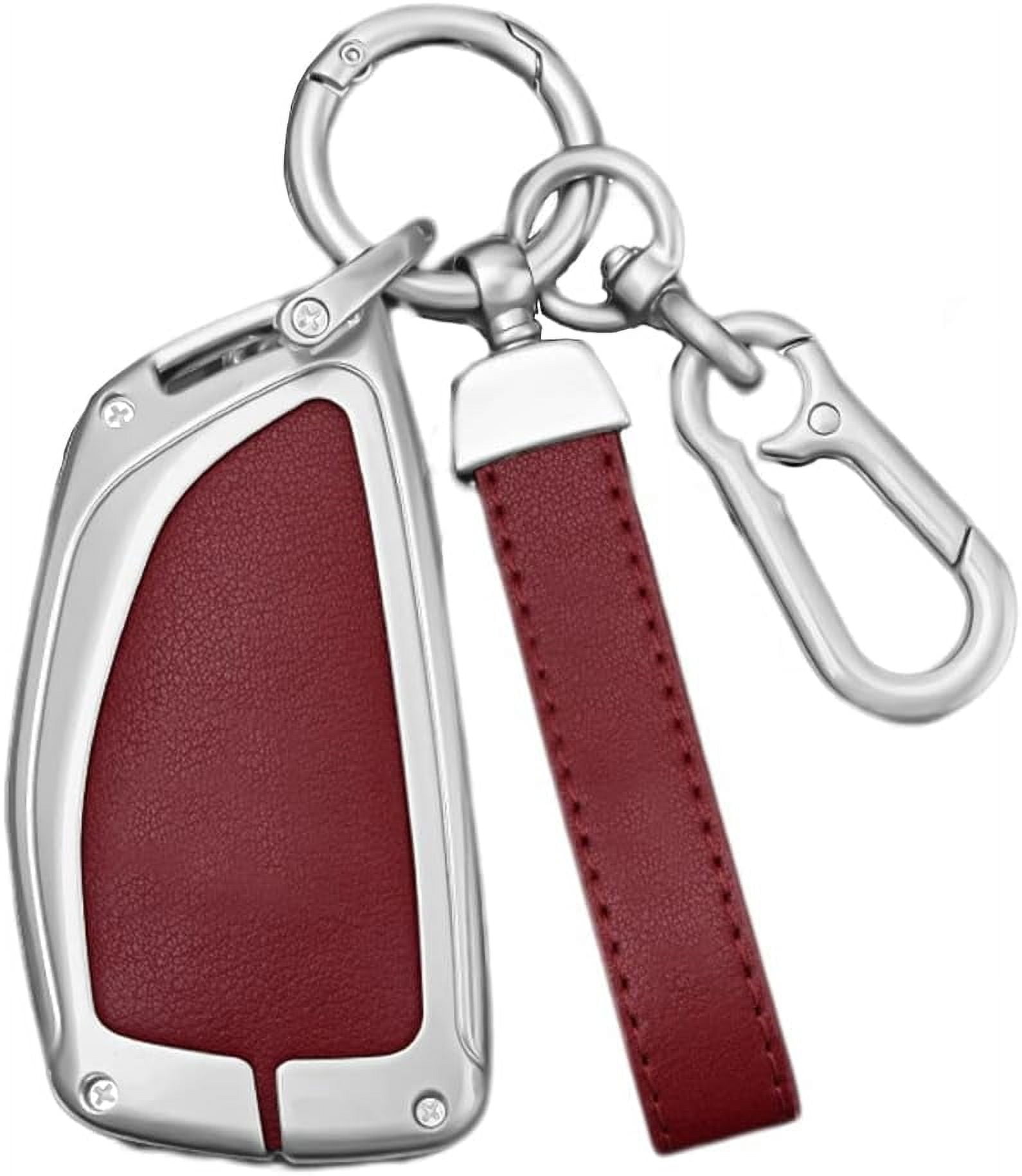 for Chevy Key Fob Cover, Alloy and Leather Car Key Case Protector for ...