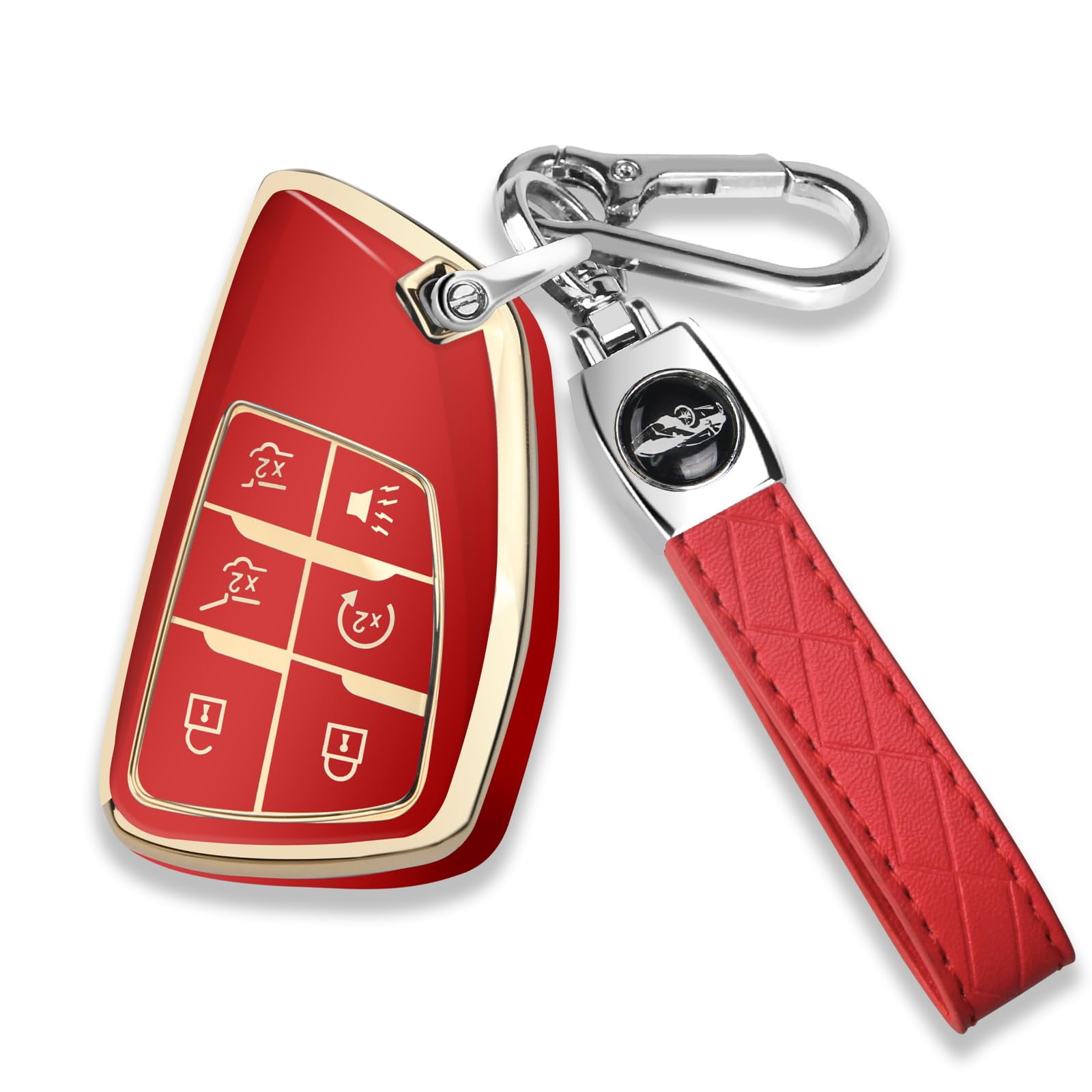 for Chevy Key Fob Cover with Keychain Soft TPU Protection Case ...