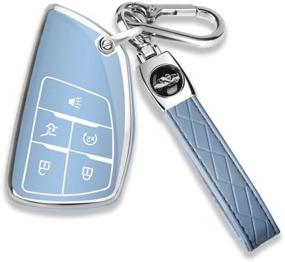 for Chevy Key Fob Cover with Keychain Soft TPU Protection Case ...