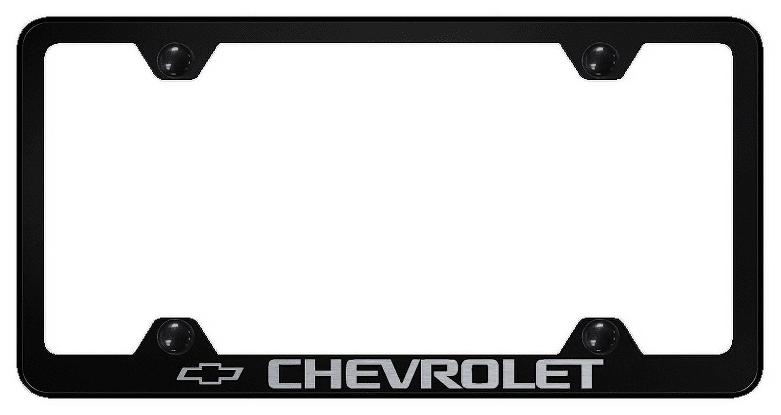 Chevy Laser Etched Logo Wide Body License Plate Frame (Black) - Walmart.com