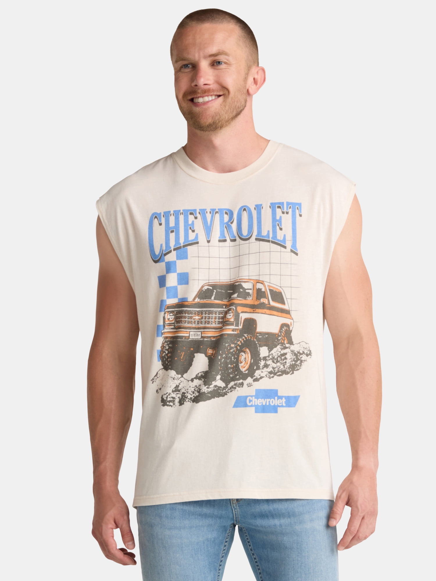 Chevy Men's and Big Men's Graphic Muscle Tank Top, Sizes XS-5XL ...
