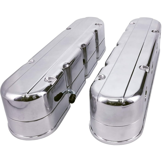 Chevy SB GM LS Smooth Cast Aluminum Valve Covers V8 293 325 376 427 ...