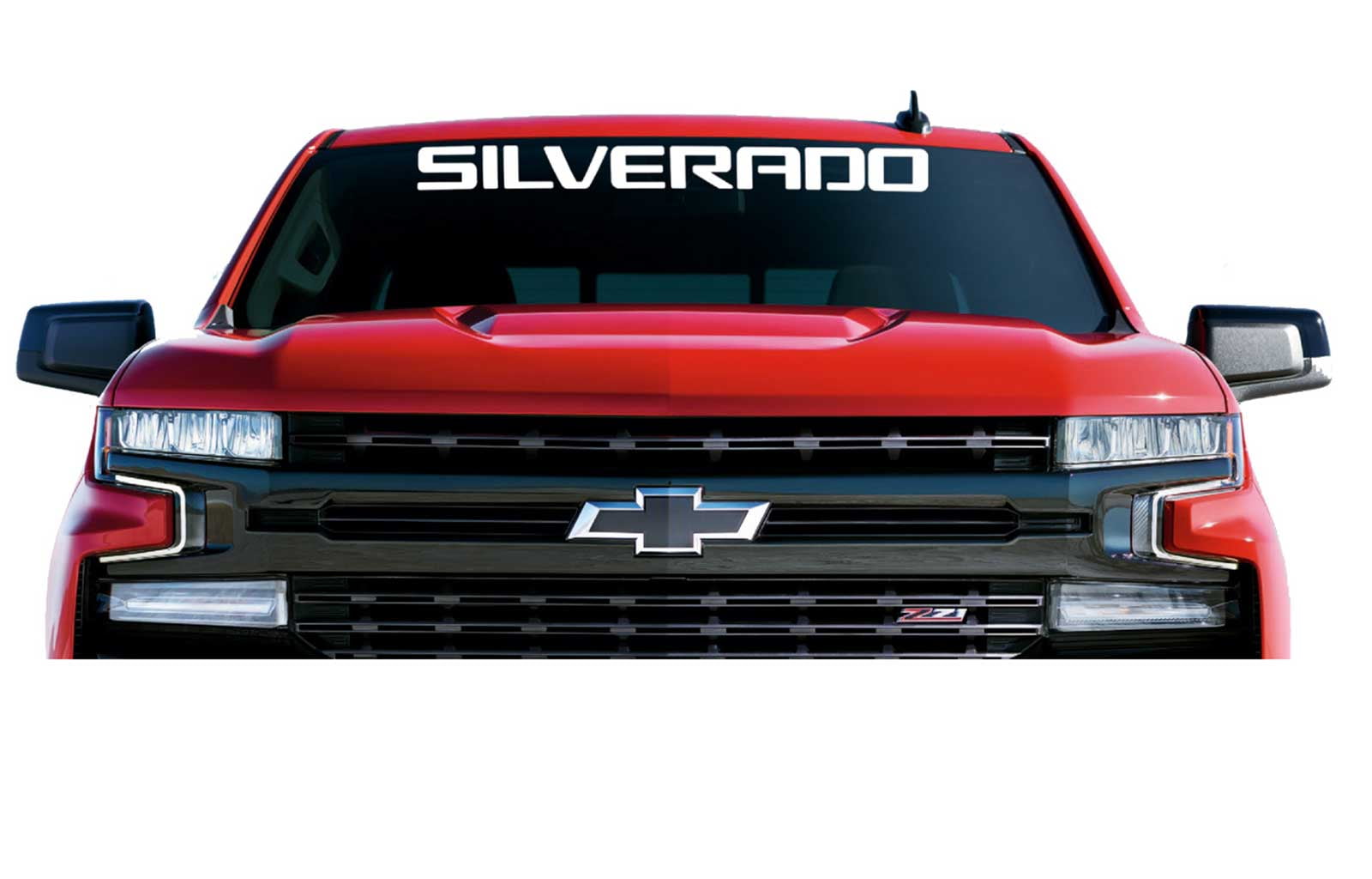 Chevy SILVERADO White Windshield Banner Decal 2019-2025 - GM License ...