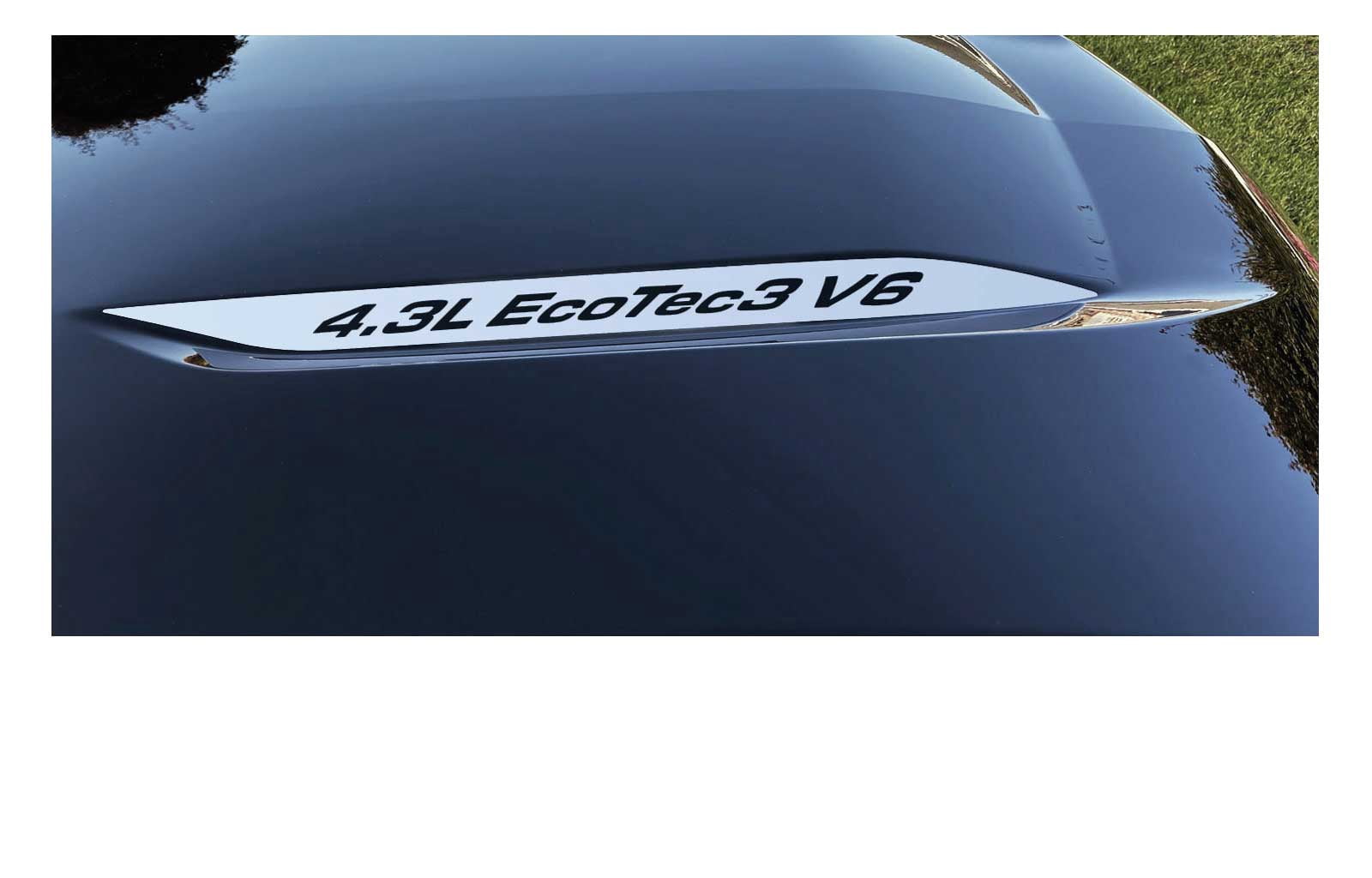 Chevy Silverado 1500 Silver 4.3L EcoTec3 V6 Hood Lettering Decals 2019 ...