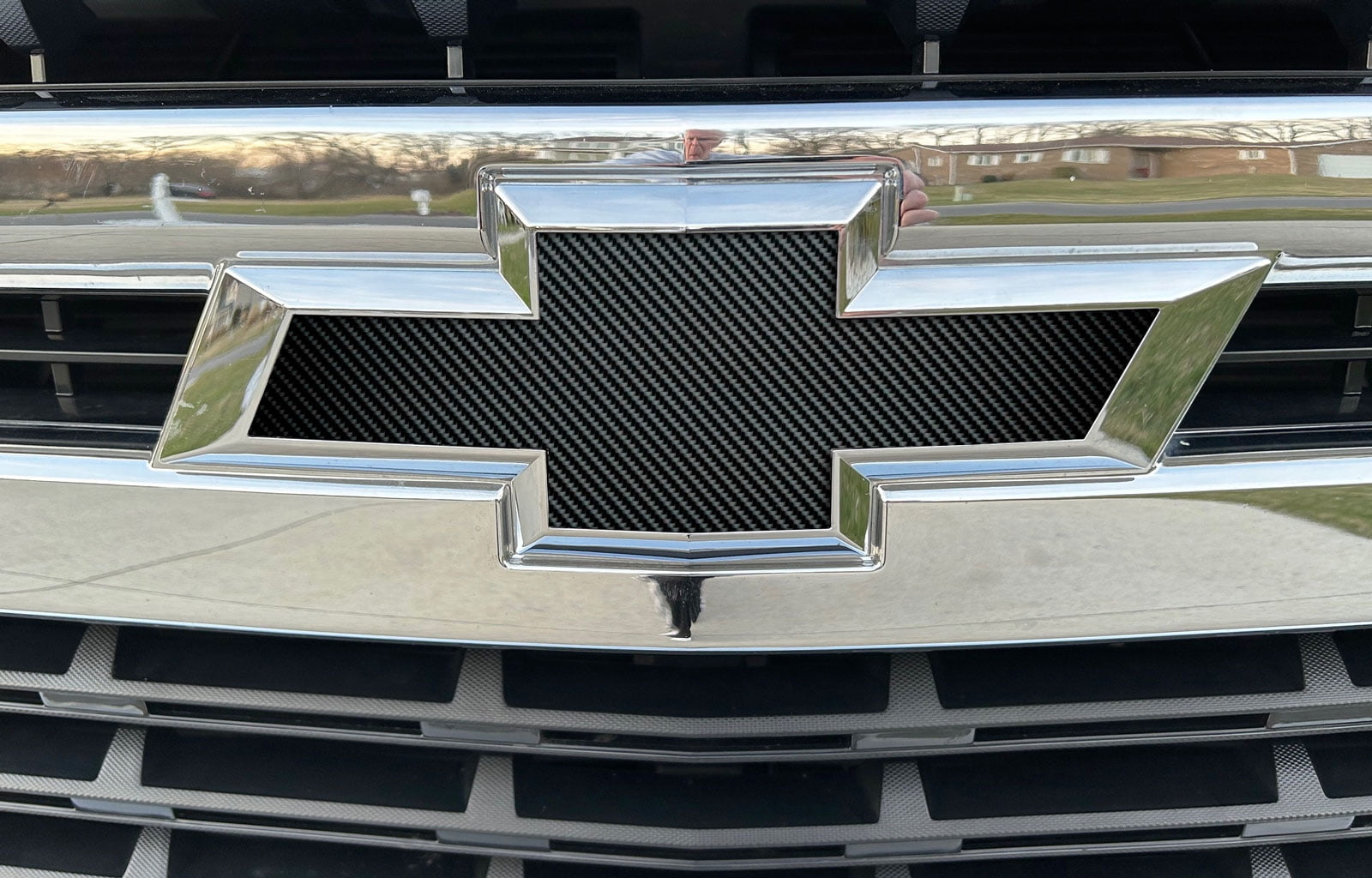 Chevy Silverado Carbon Fiber Grille Tailgate Bowtie Overlay Decals 2019 ...
