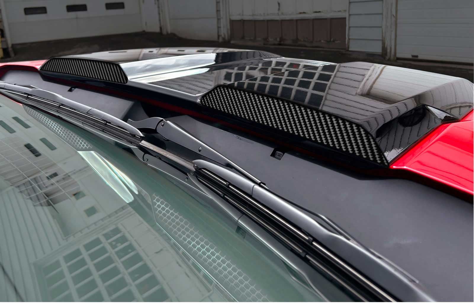 Chevy Silverado Carbon Fiber Trail Boss ZR2 Rear Hood Scoop Decals 2022 ...
