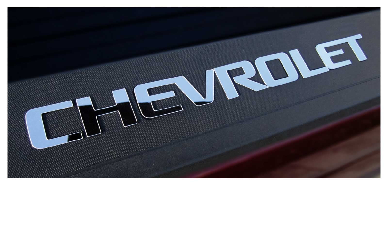 Chevy Silverado Chrome Bed Rail Cap Rigid Plastic Lettering Set 2014 ...