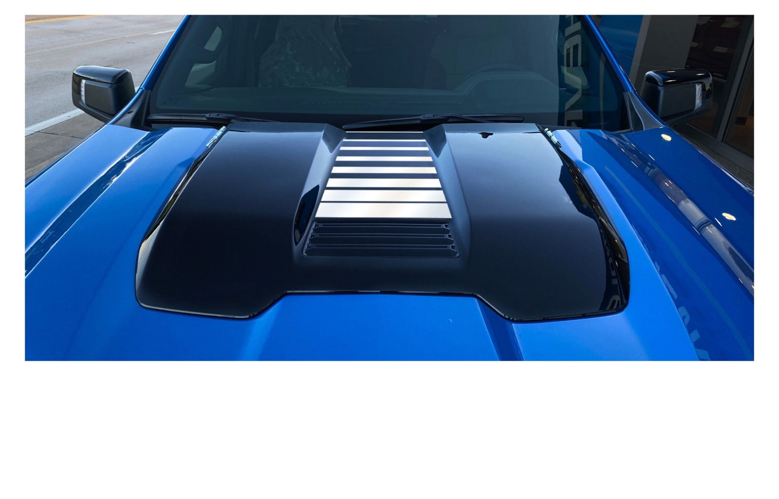 Chevy Silverado Chrome Center Hood Scoop Fade Decals 2022-2025 Set of 2 ...