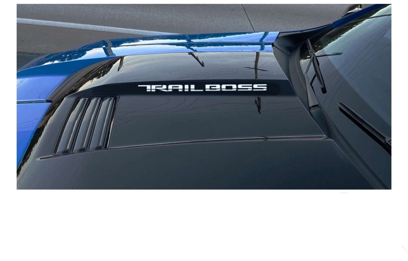 Chevy Silverado Chrome TRAIL BOSS Hood Scoop Lettering Decals 2022-2025 ...