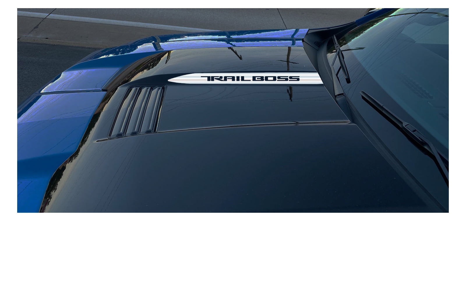 Chevy Silverado Chrome Trail Boss Hood Scoop Decals 2022-2025 Set of 2 ...