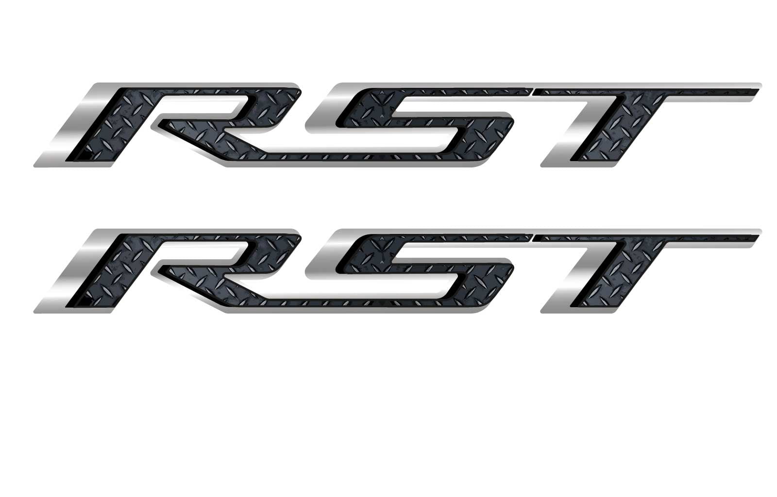 Chevy Silverado Diamond Plate RST Bedside Decals 2019-2026 Set of 2 GM ...