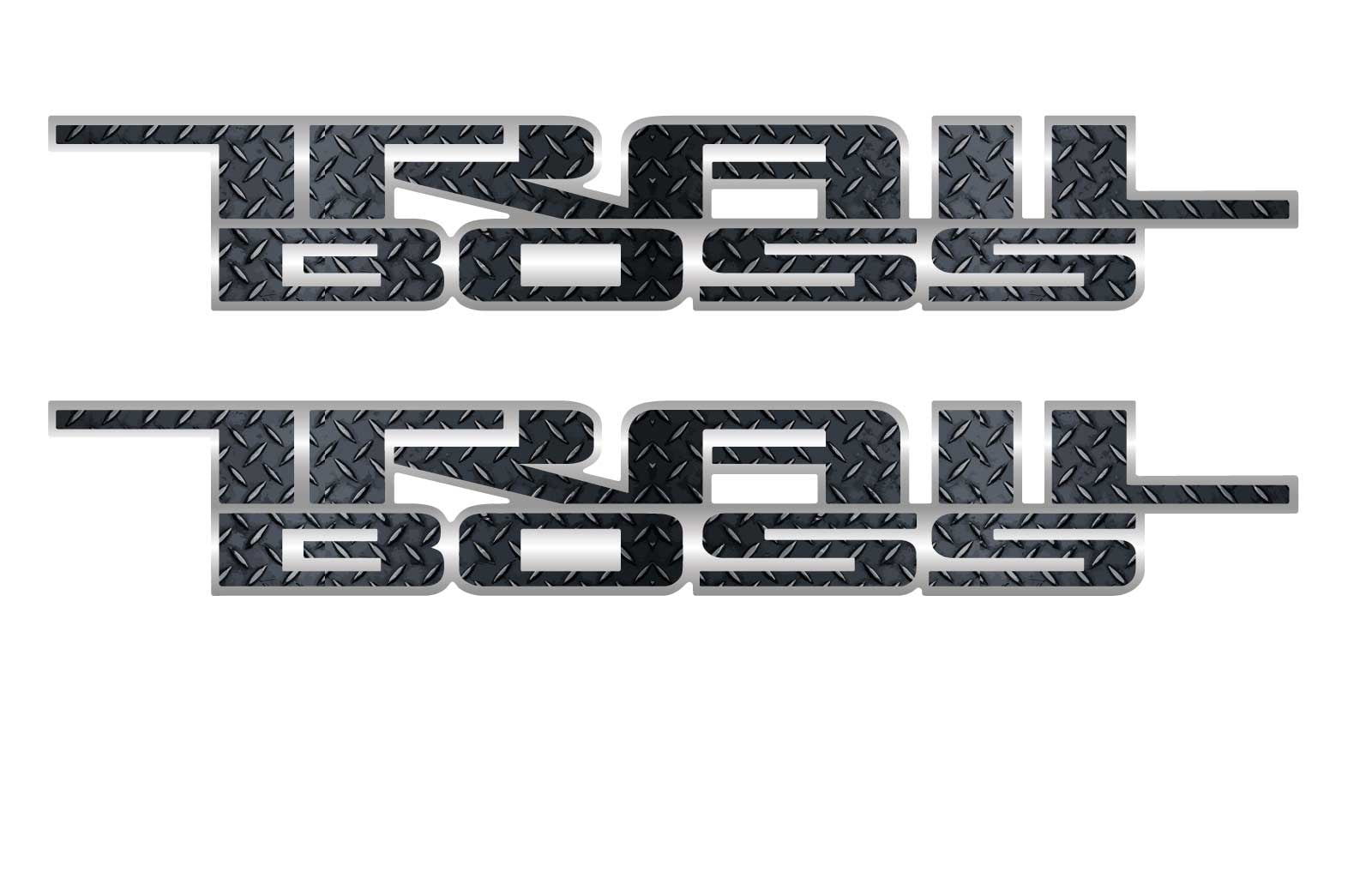 Chevy Silverado Diamond Plate Trail Boss Bedside Decals 2019-2026 Set ...