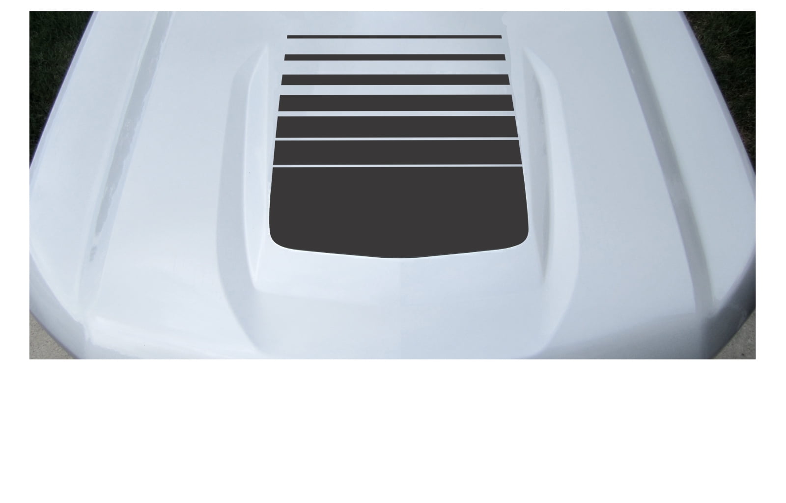 Chevy Silverado Gloss Black Center Hood Fade Decal Graphic 2019-2025 ...