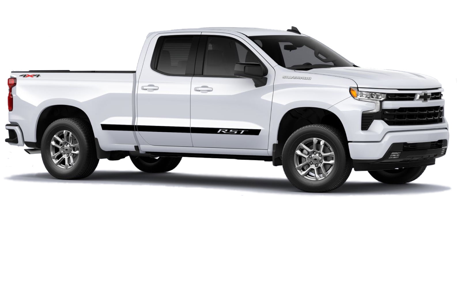 Chevy Silverado Gloss Black RST Crew and Double Cab Body Side Decals ...