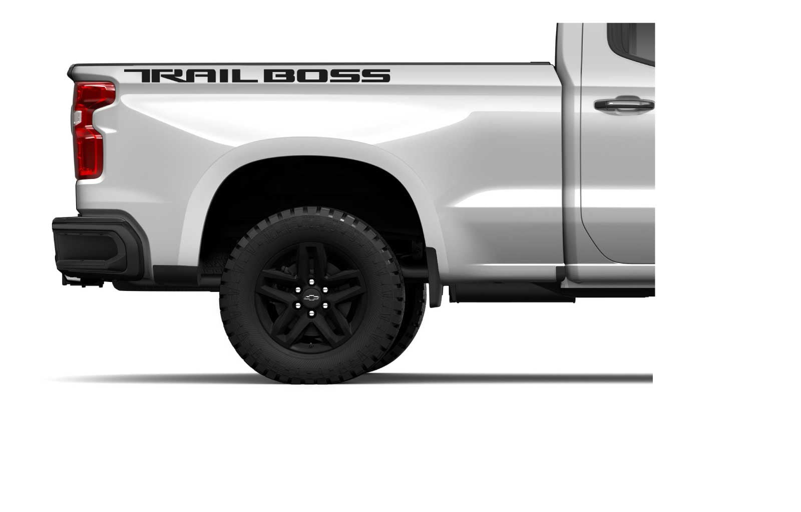 Chevy Silverado Gloss Black Trail Boss Bedside Lettering Decals 2019 ...