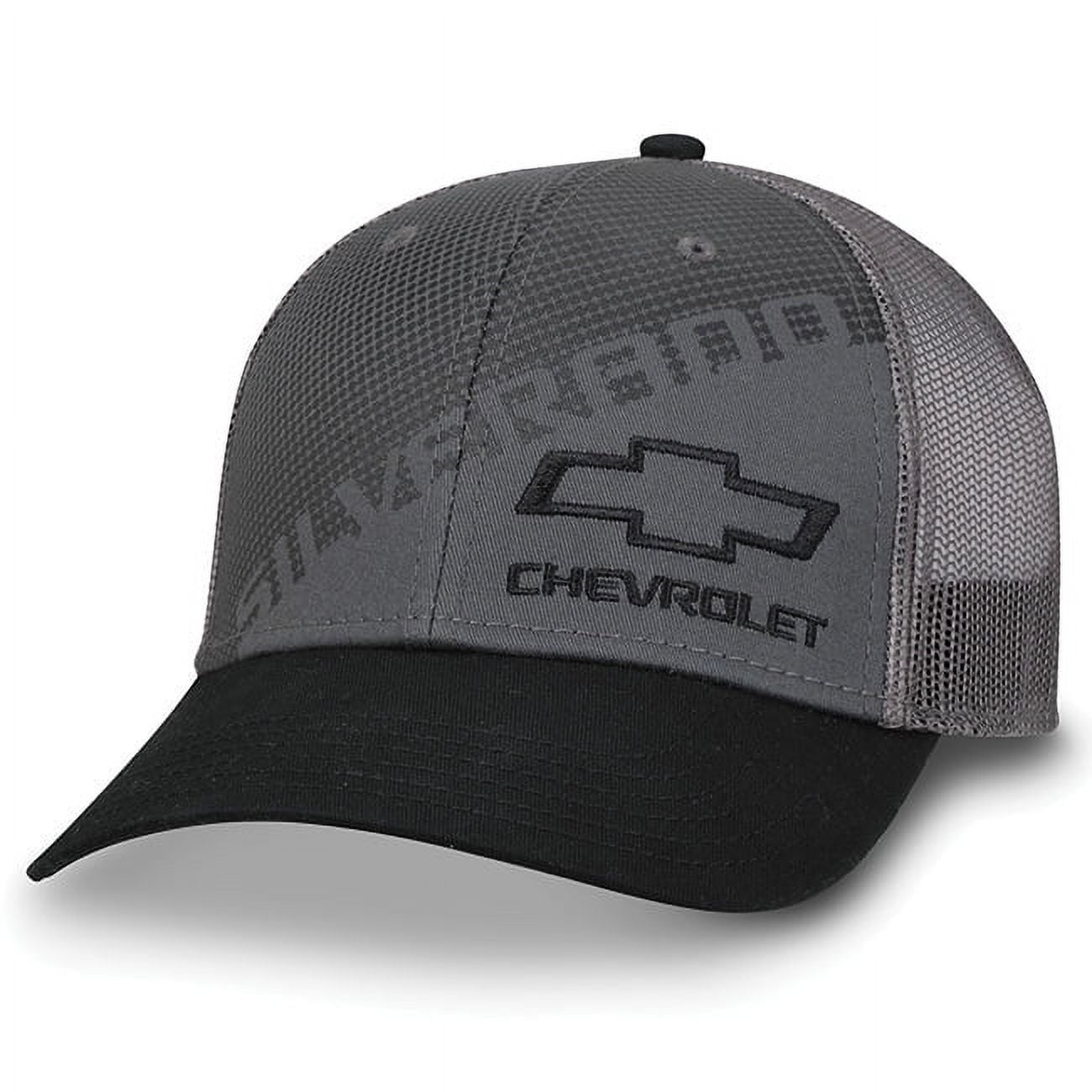 Chevrolet Ball Cap - Men's Chevy Silverado Gray/Black Twill & Mesh Flex ...