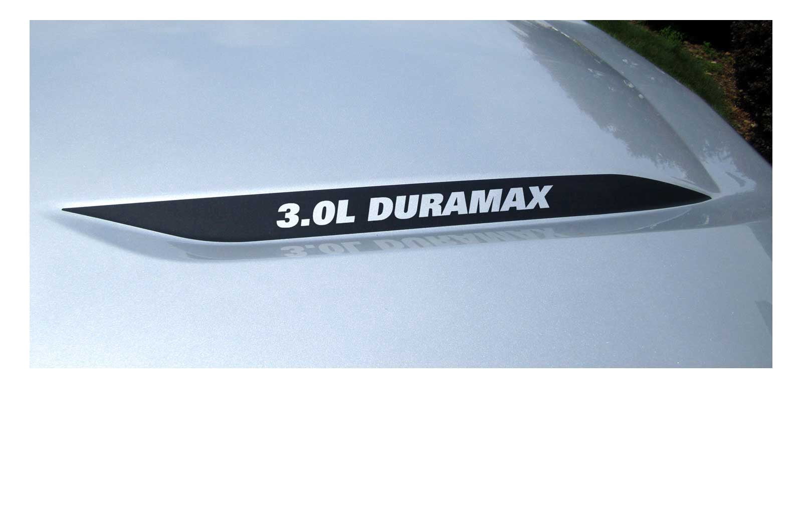 Chevy Silverado Matte Black 3.0L DURAMAX Hood Lettering Decals 2019 ...