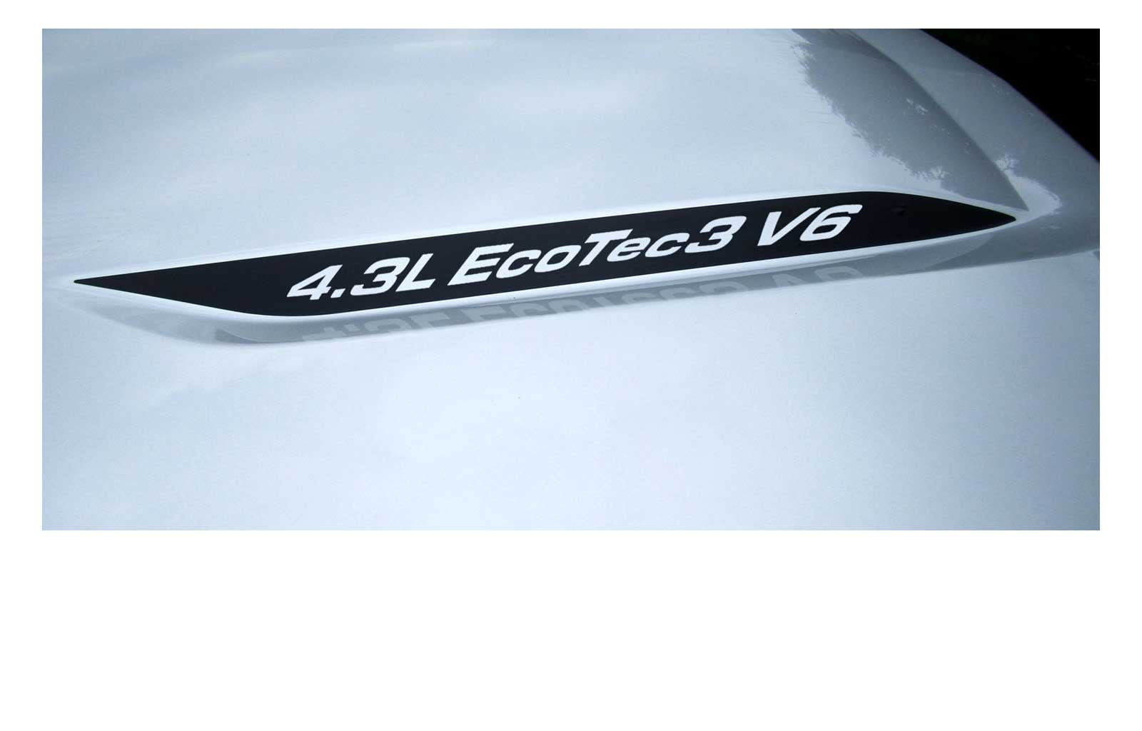 Chevy Silverado Matte Black 4.3L EcoTec3 V6 Hood Decals 2019-2025 Set ...