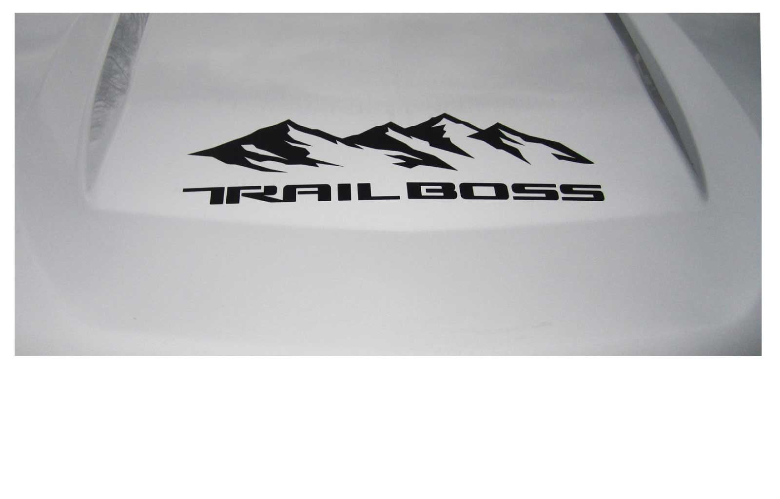 Chevy Silverado Matte Black Mountain Trail Boss Hood Decal 2019-2025 GM ...