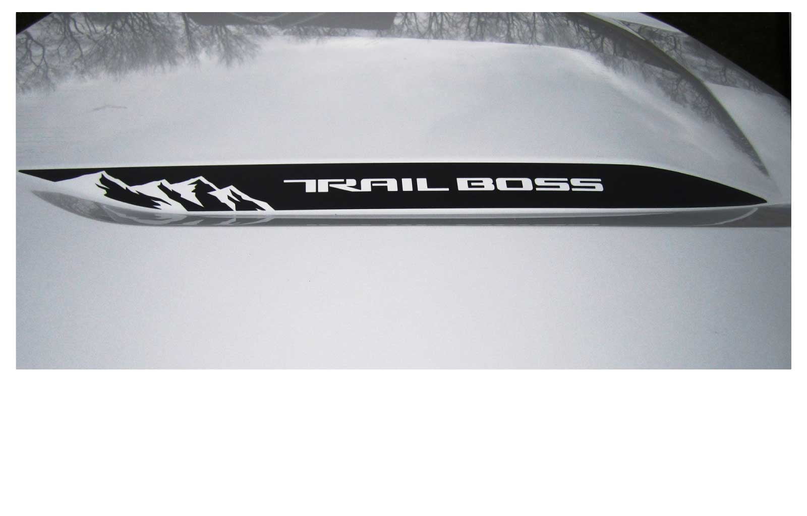 Chevy Silverado Matte Black Mountain Trail Boss Hood Decals 2019-2025 ...