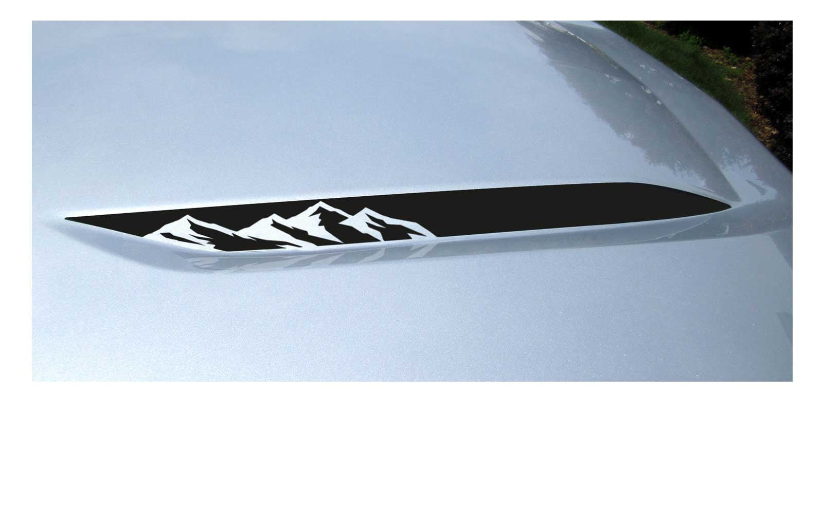 Chevy Silverado Matte Black Mountains Hood Lettering Decals 2019-2025 ...