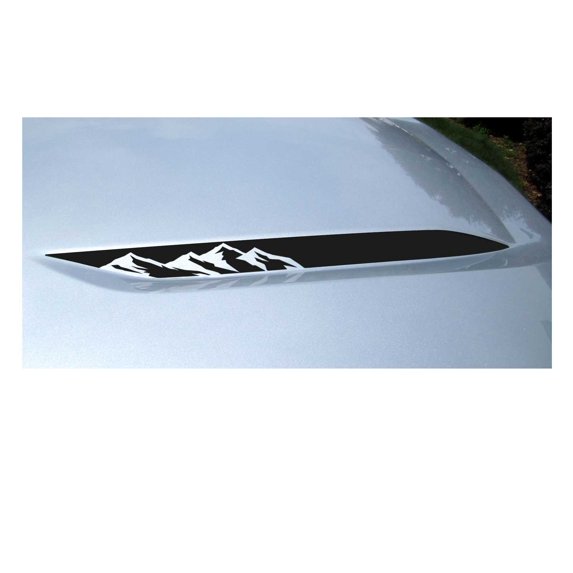 Chevy Silverado Matte Black Mountains Hood Lettering Decals 2019-2026 ...