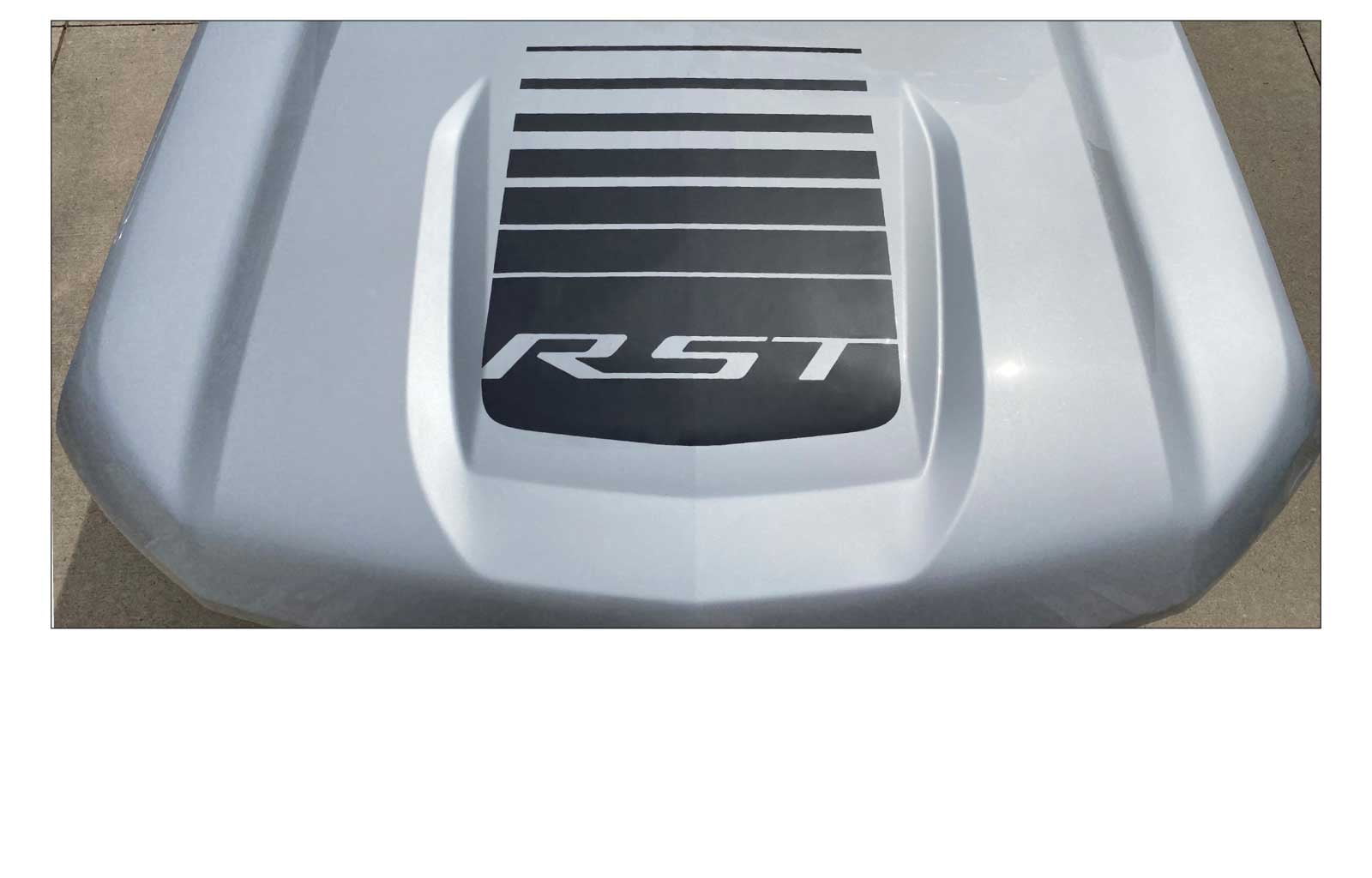Chevy Silverado Matte Black RST Fade Hood Decal Graphic 2019-2026 GM ...