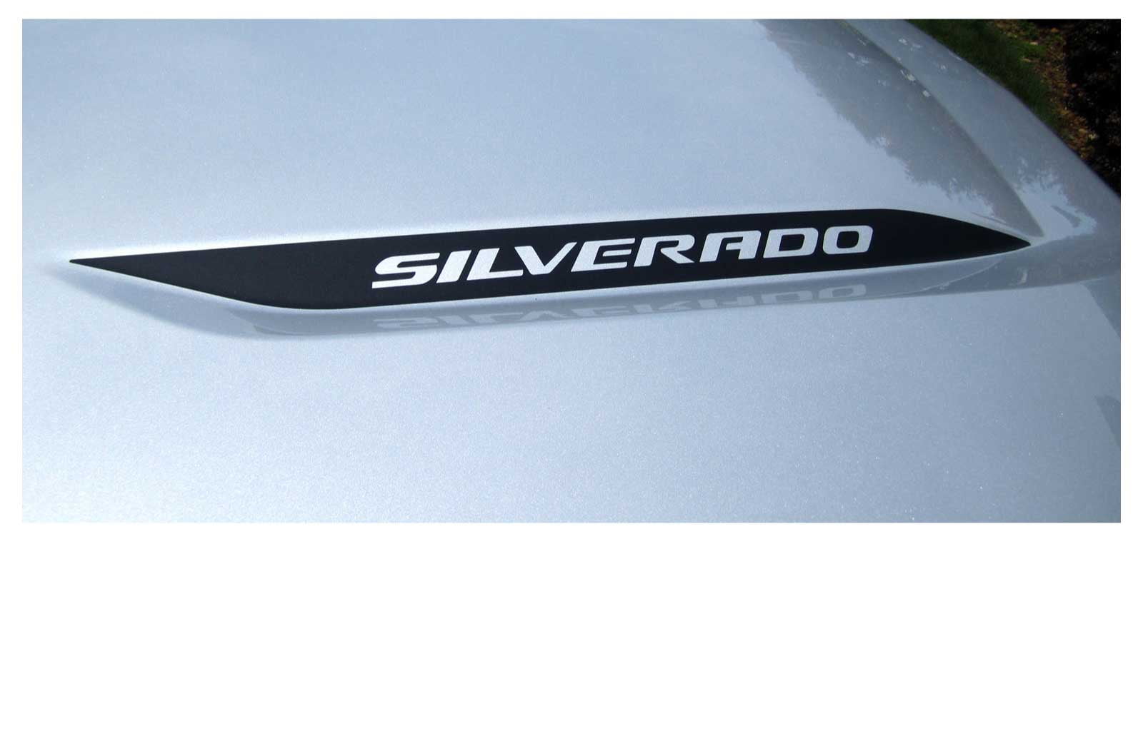 Chevy Silverado Matte Black Silverado Hood Decals 2019-2026 Set of 2 GM ...